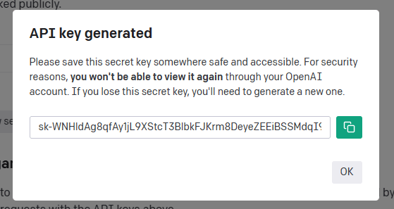 OpenAI | APIキーを取得する方法 | 1 NOTES