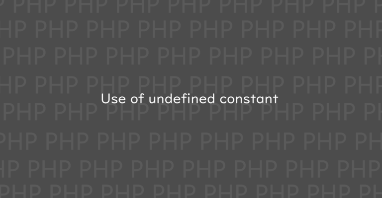 Php Use Of Undefined Constant エラーの原因と修正案 1 Notes